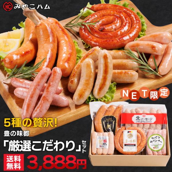 <商品説明>名称:豊の味都「厳選こだわり」セット商品紹介：ネット担当者Hの本気で選んだ気まぐれ価格部長にばれたら即終了セットです！！5種類のこだわりのウインナーはどれもジューシーでたまりません！コスパ最高のウインナーセットです。...