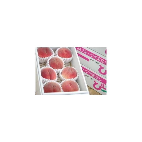 かのいわの桃ぴー一番販売 等級 ぴー甘  山梨県加納岩中央共選所。お中元に通販取寄。糖度14度 中箱 約7玉〜約9玉