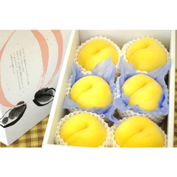 黄桃通販。黄金桃・他品種の黄色いモモを販売取寄。フルーツギフトに 小箱 約6玉 山形・他産地