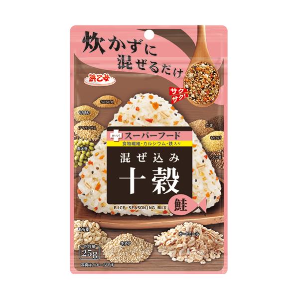 ★2023年8月28日よりリニューアル！●話題の「オートミール」や、スーパーフード「キヌア」「もち麦」などを含む10種類の穀物と鮭が入った、混ぜ込むタイプのふりかけです。●炊きこむ必要がないので、忙しいときや、ひとり分を作りたいときなどに便...