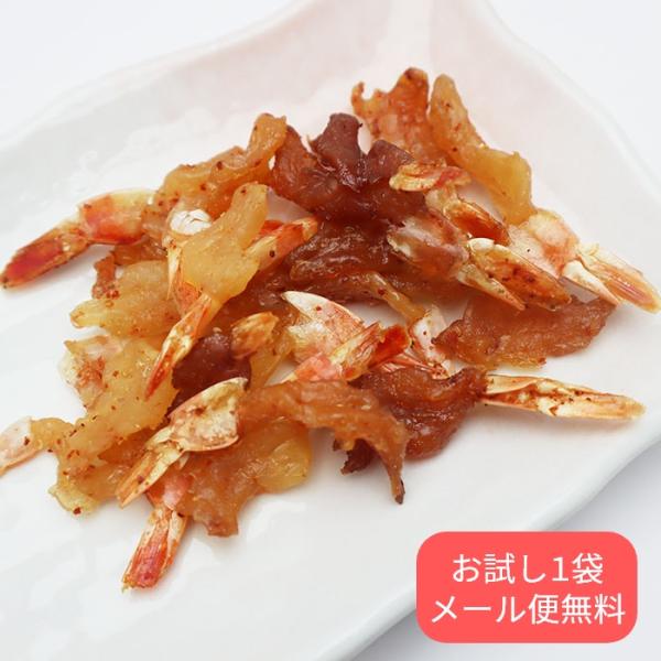 最初はややかたく感じますが、食べているうちに味が感じられ美味しくなってきます。おやつやお酒のおつまみにどうぞ♪原材料名：えび（ベトナム）、砂糖、食塩、唐辛子/ソルビット、調味料（アミノ酸）内容量：33ｇ製造所：小島食品工業株式会社※メール便...