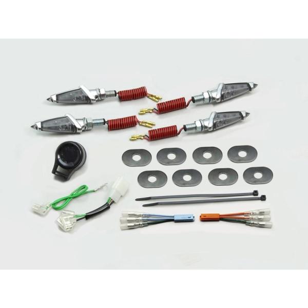 【適合車種】GROM（グロム）　【適合型式】JC61-1300001〜　【適合年式】16年　【商品説明】アルミ製スリムボディに高輝度LEDを超えるハイパワーLEDを組み込み。 ●フロント・リア4ヶセットでノーマル位置にボルトオンで取付。 ●...