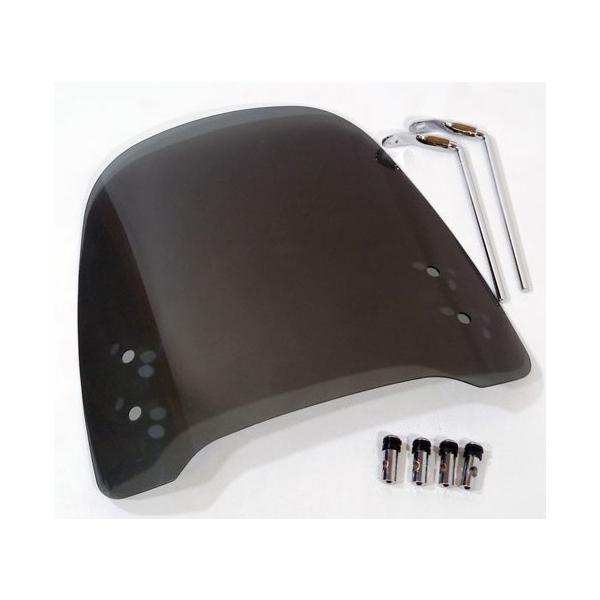 【適合】汎用　【商品説明】ご要望の多かった原付用のウインドスクリーンをリリースいたしました。 ●風や雨を防ぐのはもちろんですが、虫のアタックから身を守ることが出来ます。 ●シールドが無いタイプのヘルメット装着時に、メガネやサングラスをかけて...