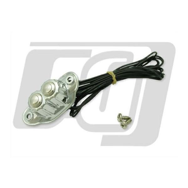 【適合】1インチハンドル用（ハーレー汎用）　【商品説明】2プッシュボタンスイッチハウジングです。 ●1インチハンドル用。 ●小さなパーツですが、材料の質感と細やかな造形で存在感があります。 ●スッキリとしたカスタムの中にも拘りを見せられるパ...