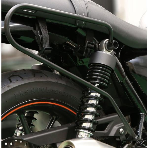 【適合車種】TRIUMPH Street Twinストリートツイン　【適合年式】16年〜　【商品説明】積載量を増やすサイドバッグを取り付ける際の必需品。タイヤへの巻き込み防止はもちろん綺麗にバッグを取りつけることが出来ます。 ●スチール製ブ...