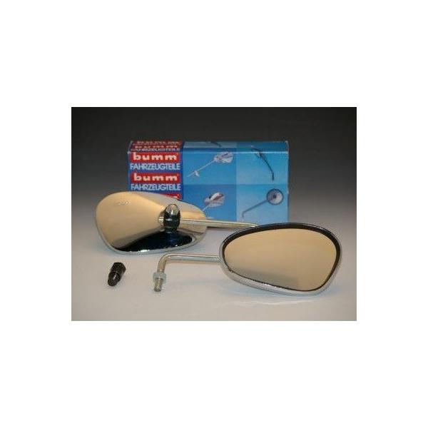 ドイツ製のBUMMミラーです。右側のみになります。ネジアダプターが付属します。（正ねじ・逆ネジいずれかを選択してください。）【品名】Bumm（バム）ミニミラー 右　【型番】P1-DP-073　【メーカー】ペイトンプレイス（PeytonPla...