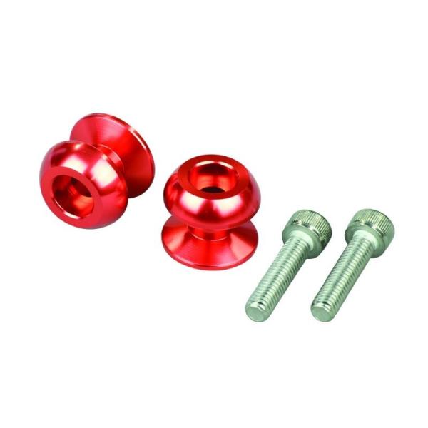 【適合】汎用　【商品説明】リヤショック取り付けボルトやナンバープレートの固定ボルトと交換することでツーリングネット等のフック固定場所を増設できます。 ●アルミ削り出し、アルマイト ●M6×25mm ステンレスキャップボルト付属。 ●取付画像...