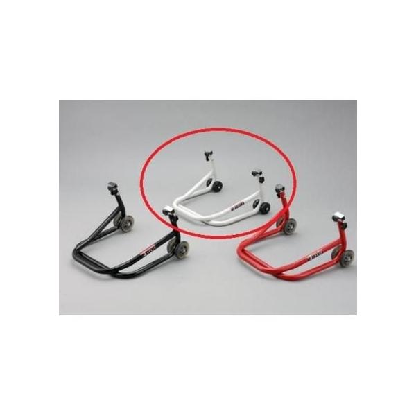 【品名】白ショートローラースタンド（V受け付属）スケルトンローラー仕様　【型番】J11-JT-127VWT　【メーカー】Jトリップ（J-TRIP）　【適合等】汎用・リア用　【備考】※JT-107A（V受け（R/Lセット））付属　※画像中：1...