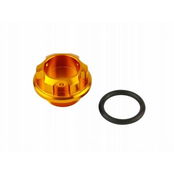 【適合】汎用　【商品説明】シンプルなデザインでワンポイントのドレスアップに最適 ●アルミ削り出しアルマイト仕上げ ●ワイヤリングホール3ヶ所 ●Oリング付属 ●サイズ：M24XP3.0 ●※純正フィラーキャップにオイルレベルゲージが付いた車...