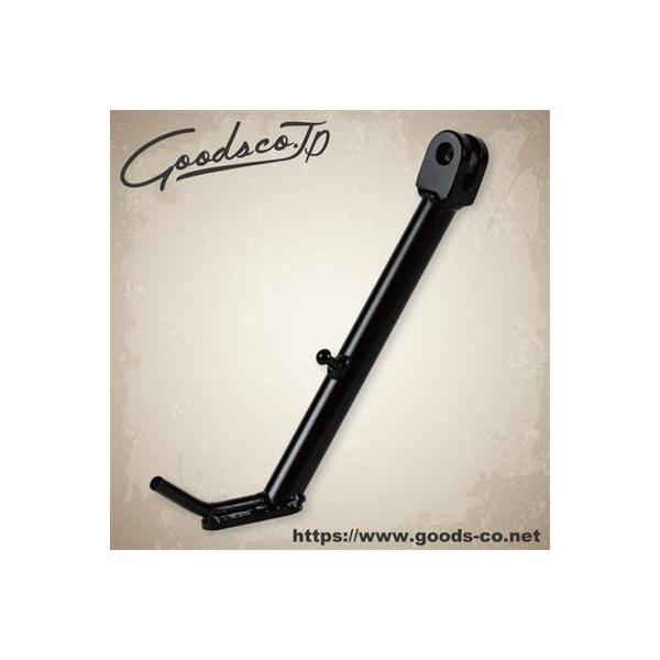 【適合車種】TW225　【商品説明】G-SUSPENTION装着（ローダウン）時に必須のショートサイドスタンド。 ●純正風味のナチュラルデザイン。 ●長さは純正非約-45mm。 ●※スプリング、ボルトは純正流用。 ●【色】 ●ブラック ●【...