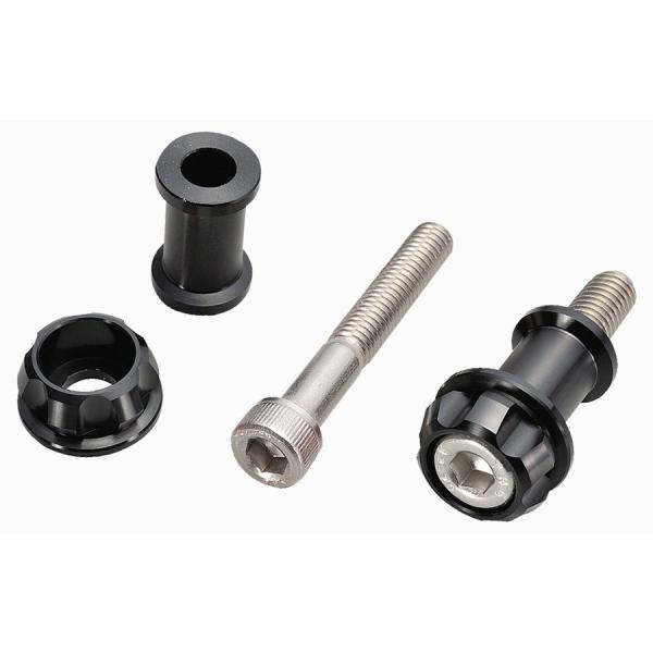 【サイズ】M6×40　【商品説明】ステンレス製キャップボルトM6×40、2個付属、アルミ製ブラックアルマイトカラー、2個付属 ●2個入り ●※ナットは付属しておりません ●※使用状況によりボルトの長さが足りない場合は別途ご用意ください。 ●...