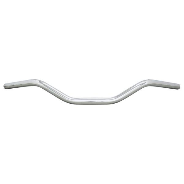 【適合】汎用　【商品説明】色：クローム ●サイズ：全幅約730mm　高さ約85mm　プルバック約165mm ●エンドライズ70mm　取り付け可能幅約120mm ●適合車種：1インチバー採用のほとんどのハーレー ●素材：スチール ●内容物：ハ...