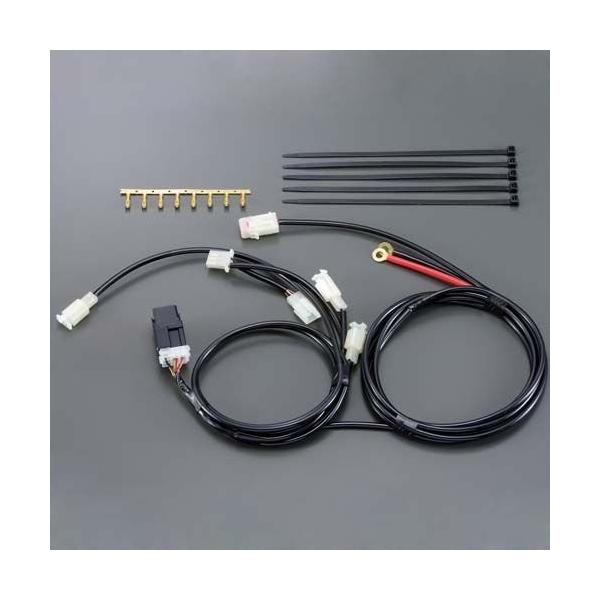 【適合車種】YZF-R25（1WD2/2WD1）　【商品説明】ETC、ナビゲーション等の電装オプションを車両本体側ハーネス加工なしで取付可能とするサブハーネスキット。 ●メインスイッチONの信号はフラッシャーリレーから、電力はバッテリーから...