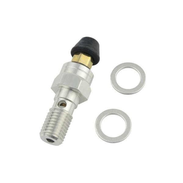 【適合】汎用　【商品説明】ワンウェイバルブ機構内蔵の"SPEED BLEEDER"を装備したエアフリーバンジョーボルトです。 ●ブレーキホースの交換、整備作業を１人で行う際にスピードブリーダーを開放させたままでエア抜きが可能です。 ●バンジ...