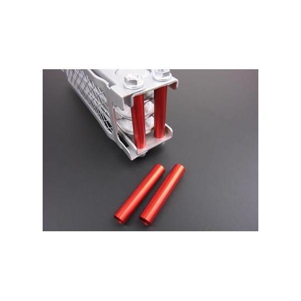 【品名】プロテクトオイルクーラーサイドポール3段用レッド　【商品番号】M41-2389　【メーカー】MINIMOTO（ミニモト）　【適合車種/年式】ミニモト製:12Vモンキーオイルクーラー3段コアプロテクターNO1526に適合　【備考】メー...