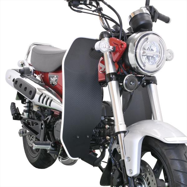 【適合車種】DAX125（ダックス125）　【適合型式】8BL-JB04　【商品説明】材質：AES樹脂（カーボン柄） ●サイズ（約）：H575mm×W500mm×D2.0mm ●カラー：ブラック