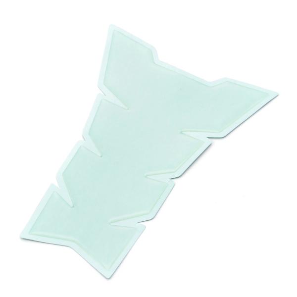 【適合】汎用　【商品説明】立体感があるポッティング樹脂を使用したやわらかくて貼りやすいタンクパッド。シンプルなモノトーンカラー。純正色を邪魔しないクリアー仕様。 ●1ピース