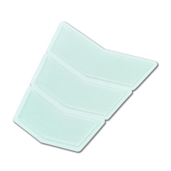 【適合】汎用　【商品説明】立体感があるポッティング樹脂を使用したやわらかくて貼りやすいタンクパッド。シンプルなモノトーンカラー。純正色を邪魔しないクリアー仕様。 ●3ピース ●Lサイズ