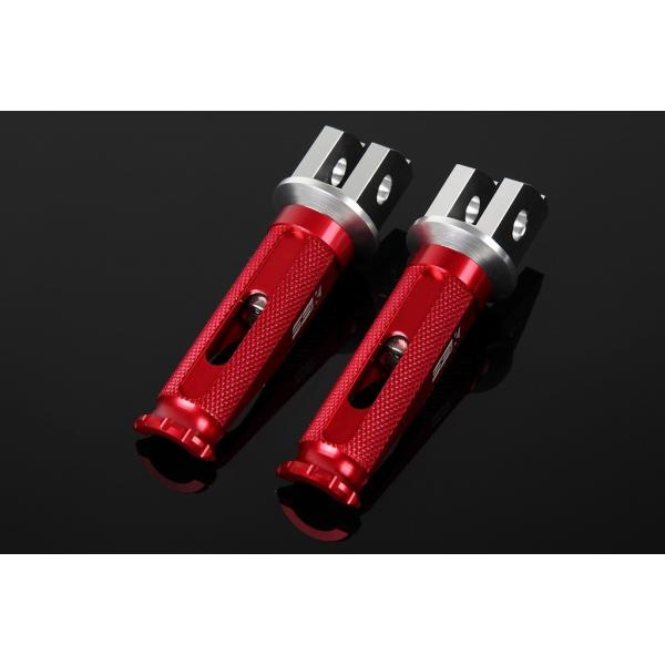 【適合車種】Ninja250（ニンジャ）　【適合年式】13〜17年　【備考】取付部 シルバー/ステップバー レッド　【商品説明】左右セット ●取付部：シルバー/ステップバー：レッド ●ライダー用 ●ステップバー長さ：75mm ●高強度アルミ...