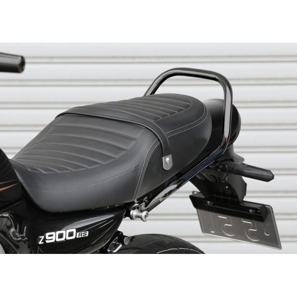 【適合車種】Z900RS　【適合型式】CJF/CJFA/CKF/CKFB/EJF/EKF　【適合年式】18年　【商品説明】1.タンデムグリップ本体、取扱説明書 ●タンデムグリップ：スチール製 ●カラー：ブラック塗装仕上げ ●純正LEDウィン...