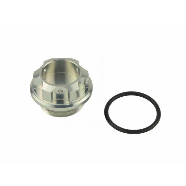 【適合】汎用　【商品説明】シンプルなデザインでワンポイントのドレスアップに最適 ●アルミ削り出しアルマイト仕上げ ●ワイヤリングホール3ヶ所 ●Oリング付属 ●サイズ：M27XP3.0 ●※純正フィラーキャップにオイルレベルゲージが付いた車...