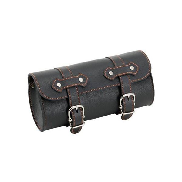 【色・材質】ブラック／合皮（オレンジステッチ）　【商品説明】大きさがちょうど良いベーシックタイプ ●■車載工具や他専用工具の積載に便利。 ●■小型タイプで取付場所を選びません。 ●■バッグ下部に4つの水抜穴が付いているので、水が侵入しても底...