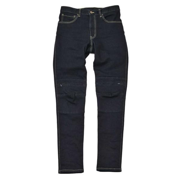 【サイズ】S　【商品説明】伸縮性に優れた13ozのストレッチ生地を採用し、動きやすさ快適さ重視のスリムフィットジーンズ。 ●膝プロテクターポケットは外側に設置し、足の入れやすさ、履きやすさとプロテクターの外しやすさを重視。 ●股下はバイクに...