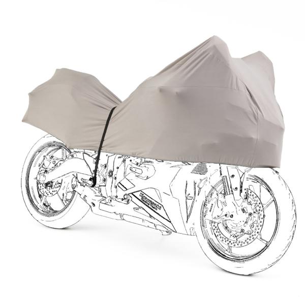【サイズ】Mサイズ（250-750ccクラス用）　【商品説明】バイクにフィットして、傷とほこりをガード。 ●ガレージ・屋内での保管時や、屋外用バイクカバーのインナーに使用することで、屋内保管時にありがちなほこりの蓄積や、ガレージ内での傷つき...