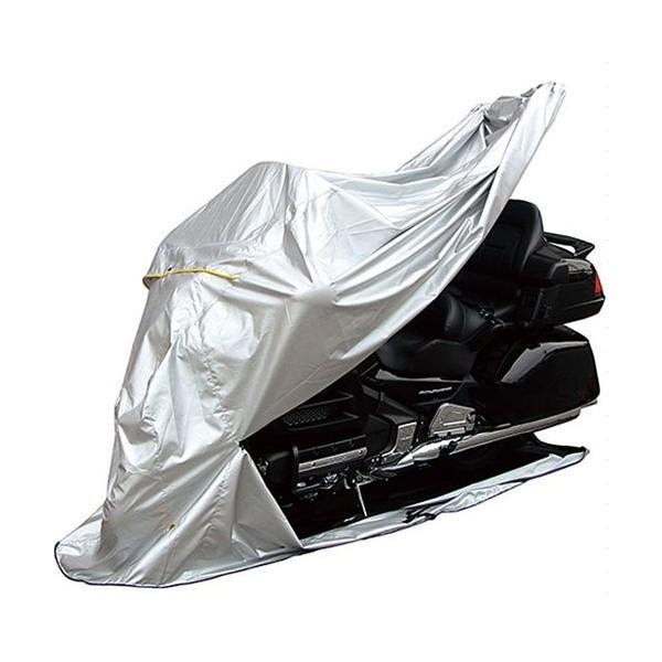 【適合】アメリカン（400cc〜1500cc）　【備考】※サイドスタンド用（※センタースタンド使用不可です。） ※リアBOX装着車には適応しません。 ※アンテナなどのオプションパーツは外してからご使用ください。　【商品説明】大切なバイクを長...