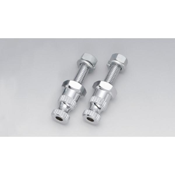 【適合】汎用　【商品説明】【サイズ】M8x56x26mm ●【数量】2個入り ●【対応ウインカー】ボルトでカシメるウインカー ●【材質】スチール ●【色】クロームメッキ