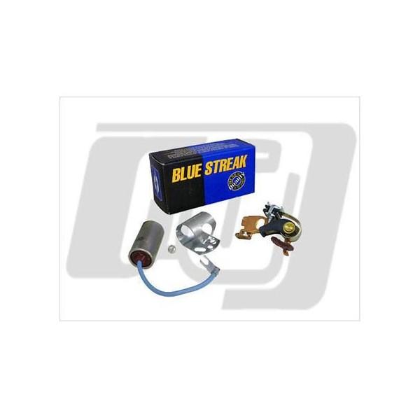 BLUE STREAK（ブルーストリーク）社製のポイント＆コンデンサーセットです。 旧車乗りに定評の高品質ポイント・コンデンサーセットです。適合:1970-99ビックツインモデル＆1971-2003年スポーツスターモデル（ポイント点火の車輌...