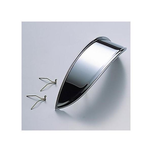 【適合車種】ゼファー400（ZEPHYR）　【商品説明】ロードモデル 7インチヘッドライト用 ●スチール製クロームメッキ ●バイザー長55mm ●固定スプリング2ヶ付