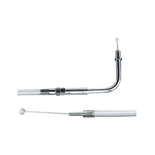 【適合】汎用　【商品説明】色：アウター部：シルバー　金属部：クローム ●サイズ：37インチ（約940mm）90°タイプ ●トラベルレングス約130mm ●適合車種：96年以降のビッグツイン、スポーツスター ●（08年以降のツアラーモデル、C...