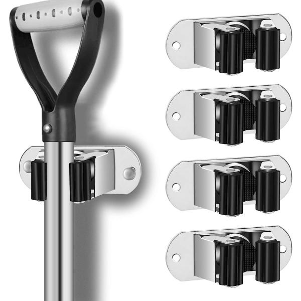 ■屋内外を問わず、この高耐久なモップホルダーは効果的にスペースを節約できます。キッチン、クローゼット、バスルーム、ガレージ、ユーティリティルーム、オフィスなど、さまざまな場所でご活用いただけます。■ほうき、モップ、熊手、ガーデンツールなどを...