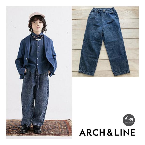 【ARCH＆LINE】  　DENIM  CREW  PANTSほどよい厚みで通年しようできるオーガニックコットン素材のタック入りパンツ。ややワイド気味のシルエットはトレンド感があり、シンプルなトップスでもお洒落にスタイリングできます。si...
