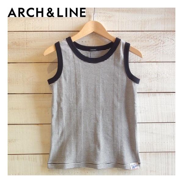 【ARCH＆LINE】メンズ　MILLER TANK　BORDERアメリカの老舗”miller"の別注ンクトップ。襟ぐりとアームホールは重ね着にちょうど良い開き感です。良質なコットンを使用しており、肌触りの良さが魅力的、いくつあっても困らな...