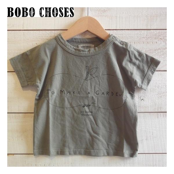 【BOBO CHOSES】　　Ant  and  Apple  Short  Sleeve T-shirtスモーキーカラーに味のあるイラストがお洒落な一枚です。size18-24M(86cm)着丈　33cm/胸囲　62cm/裄丈　22cm2...