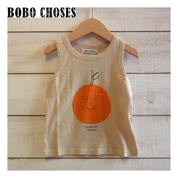 BOBO CHOSES】　 Tangerine Dreams Linen Tank Top　スモーキーカラーに味のあるイラストがお洒落な一枚です。size18-24M(86cm)着丈　30.5cm/胸囲　50cm24-36M(92cm)着丈...