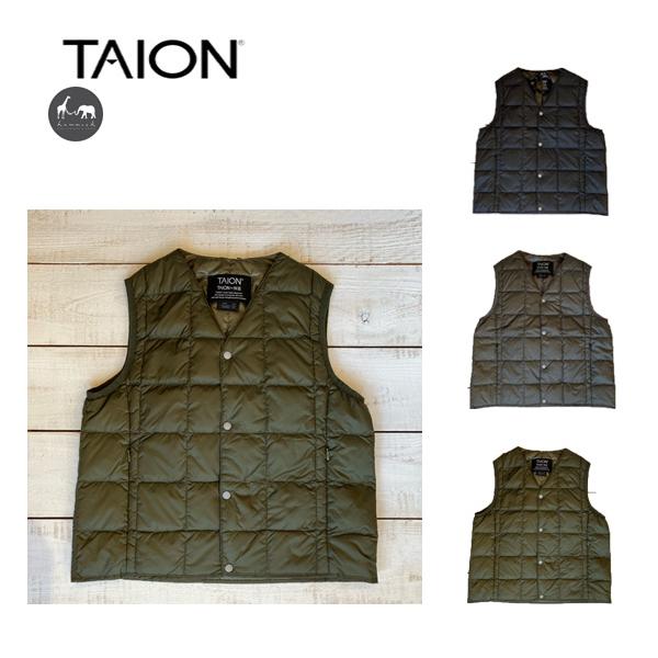 【TAION】　　ベーシック Vネックボタン インナーダウンベストTシャツ・パーカーなどの上にも気軽に羽織れる、軽くて暖かく着回しやすいデザインが特徴です。撥水性もあり、汚れも付きにくい素材を使用。高品質であり、コストパフォーマンスもGOO...