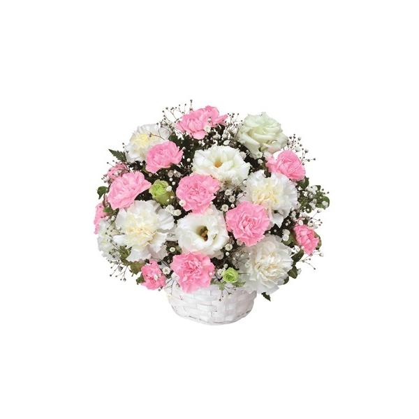 ◆通年商品◆花キューピット　アレンジメント　オールラウンド◆サイズ／H26・W27・D22◆お供え・お悔やみ・ご葬儀・法要・供花・枕花・お盆・お彼岸・その他
