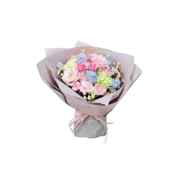 ◆通年商品◆花キューピット　花束　オールラウンド◆サイズ／H35・W28・D25◆誕生日・お祝い・お見舞・送別・母の日・父の日・敬老の日・バレンタイン・ホワイトデー・クリスマスetc