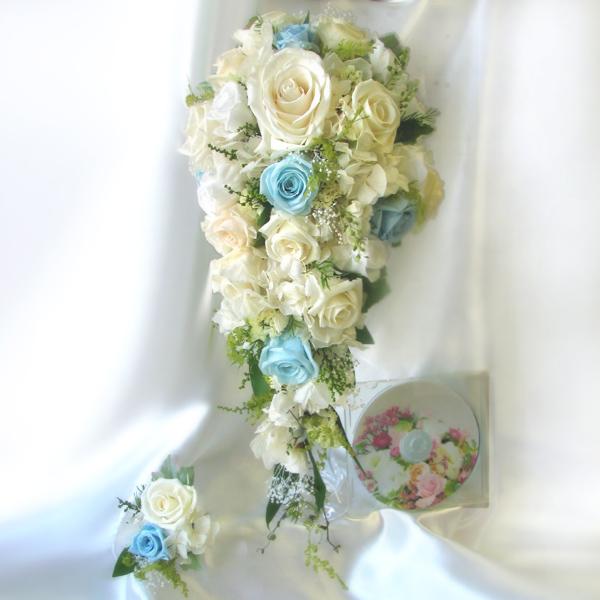 ■形　　態　 オーダーメイドプリザーブドフラワーブーケ ■花 　 材 ・ローズ・カスミソウ・アジサイ・グリーン （以上プリザーブド）・その他小花グリーン（一部フェイク）・リボンなど（オーダーにより花材が異なります） ■サ イ ズ 参考画像の...