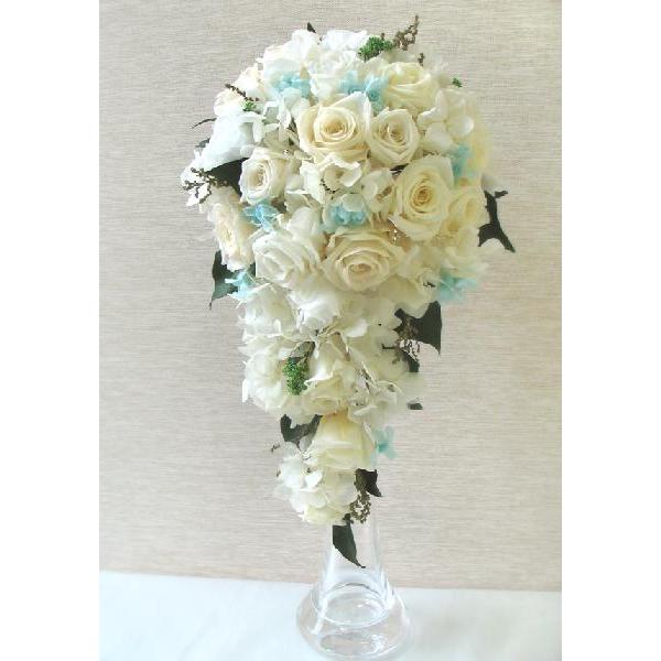 ■形　　態　 オーダーメイドプリザーブドフラワーブーケ ■花 　 材 ・ローズ・ブルースター・カスミソウ・アジサイ・グリーン （以上プリザーブド）・その他小花・リボンなど（オーダーにより花材が異なります） ■サ イ ズ 参考画像の商品は約１...