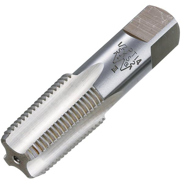 【商品概要】サイズ:全長81×外径22mm質量:129g用途:水道管、ガス管、エア配管等のめねじ立てや潰れたねじ山の修正(一般鋼材・真鍮・銅・アルミ・樹脂等の材料に対応)材質:合金工具鋼(SKS)タップねじ径:PT1/2山数:14/1インチ...