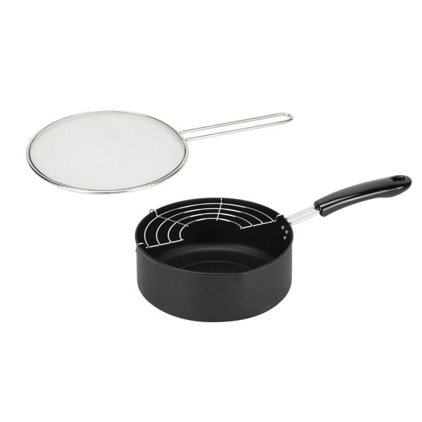 【商品概要】製品サイズ:(約)全長37.5×幅21×高さ12cm製品重量:(約)0.6kg表面加工:シリコーン樹脂塗装素材・材質:本体/鉄(底の厚さ0.7mm)、取っ手/フェノール樹脂(耐熱温度150度)、アミ/鉄(クロムめっき)、ネット/...