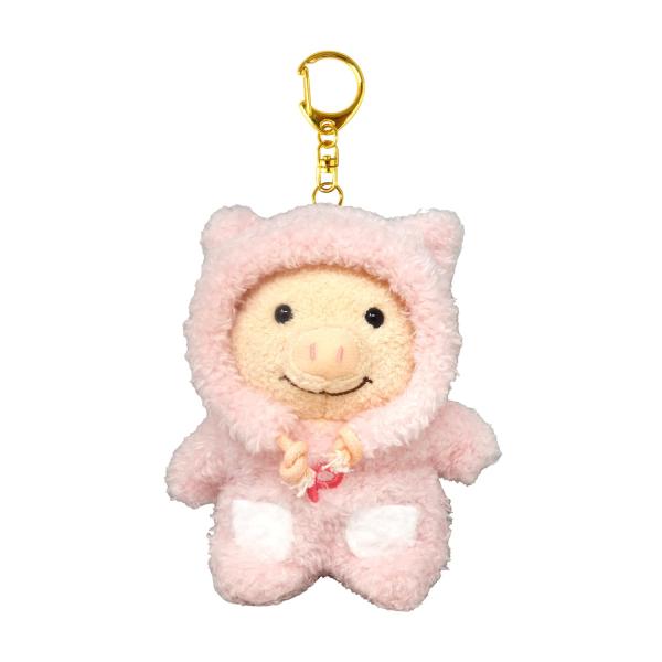 【商品概要】ももがだいすき、こぶたの「ぷーとん」のパジャマ姿のストラップ付マスコットです。ふっくらほっぺと優しい笑顔に癒されます。ストラップ部分はナスカンになっています。イメージ動物:ブタ商品サイズ:高さ15cm×幅11cm×奥行8cm【商...