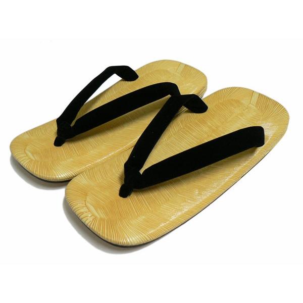 【素材】　鼻緒・ 雪駄表：ビニール　底（ソール）：牛皮　金付き【色】鼻緒：黒【Lサイズ】　24.5〜26cm前後位の方におススメです　長さ：約25.0cm　　幅：約9.5cm　　　　かかとの高さ：約2.5cm（滑り止めふくむ）※雪駄は「かか...