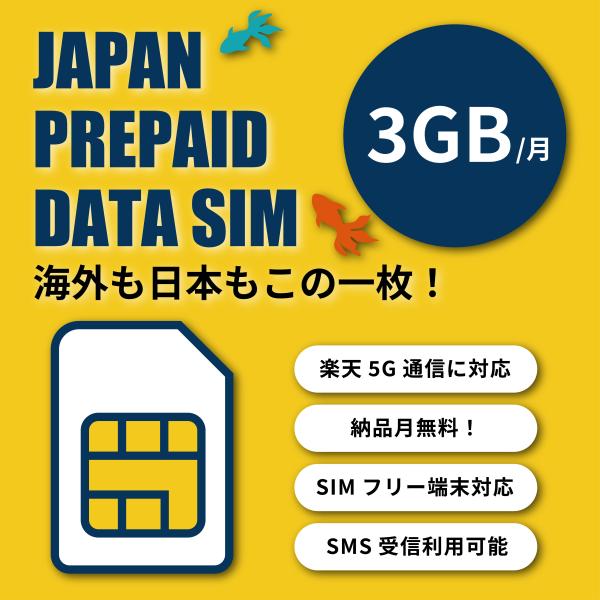 ●楽天回線 プリペイドSIM 3GB/月×6ヶ月プラン(1)データ容量毎月3GB※容量3GBのうちに、au回線(パートナー帯域)最大1GB、海外ローミング最大1GBご利用可能※ローミングの利用地域は楽天モバイル「海外ローミング　対応エリア・...