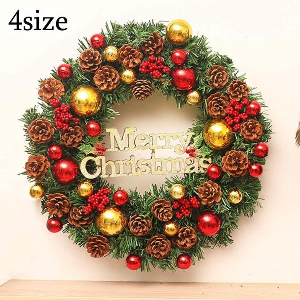 商品説明 華やかなリースは眺めるだけでクリスマス気分を演出してくれます。クリスマスリースには、魔よけと、豊作をお願うという意味があると言われています。ご自宅の玄関用、ドア、窓リースに、季節のデコレーションに、パーティの飾りに、素敵な屋外や室...