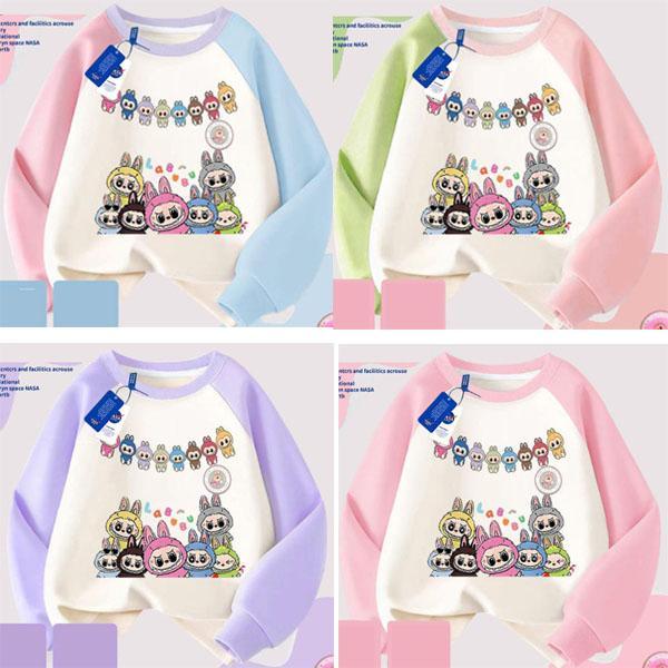 ◆新品未使用◆材質：綿◆サイズ：cm 写真参照(誤差ご多少ございます）送料無料 2025新品 labubu ラブブ パーカー 丸い襟元 春秋冬 男の子 女の子 可愛い キッズ グッズ 子供服 誕生日 グッズ プレゼント大人気 キャラクターグ...